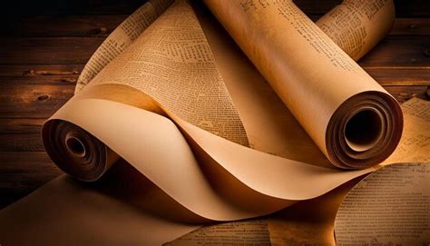Aged Scroll Paper Premium Ai Generated Image