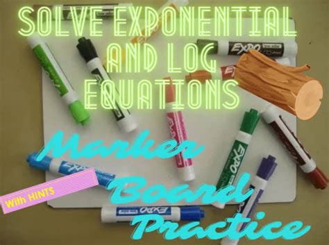 Solving Exponential And Logarithm Equations Practiceactivity Wsped Hints