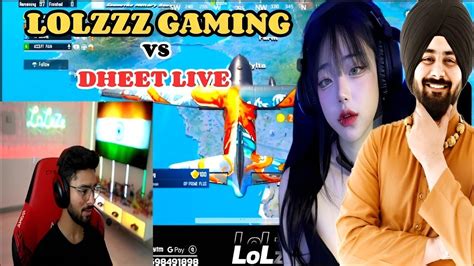 Lolzzz Gaming Vs Dheet Live Fight 👿 In Custom Room Bgmigodlolzzz