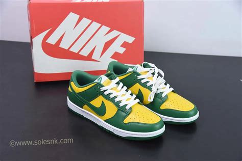 Nike Dunk Low Sp Brazil Cu1727 700 Varsity Maize Pine Green White Solesnk