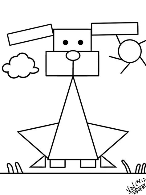 PERRO GEOMETRICO En 2023 Imagenes Con Figuras Geometricas Objetos