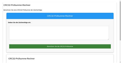 Crc Pr Fsumme Rechner