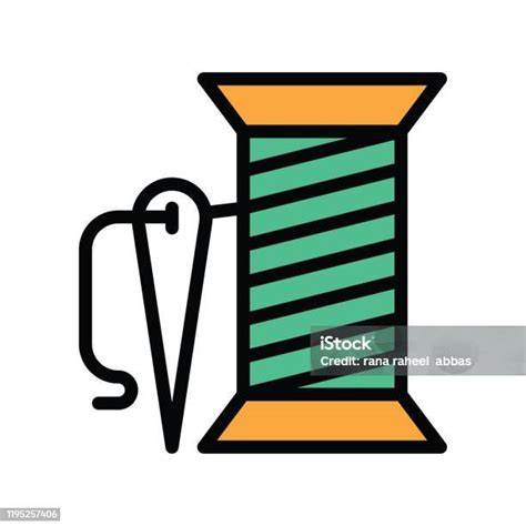 편집 가능한 스트로크와 후크 벡터와 바늘과 예술과 공예 관련 재봉 스레드 롤 개인 장식품에 대한 스톡 벡터 아트 및 기타 이미지 개인 장식품 공예 기술 Istock