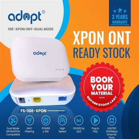 White XPON ONU ONT GE Rs Unit Matosia Infotech ID