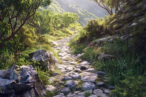 Premium Photo Illustrate A Collage Of Scenic Hiking Trails