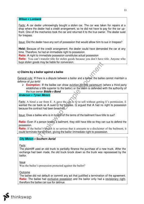 Jurd7150 Final Exam Notes Jurd7150 Principles Of Private Law Unsw