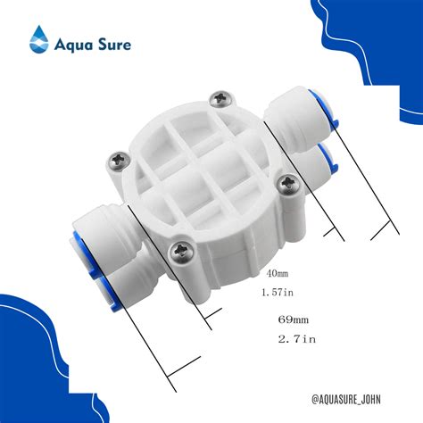 Express Water Reverse Osmosis Flow Restrictor With Quick Connect Fitting 1000 Ml For 100 Gpd