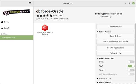 Manual Installation Of DbForge Studio Via CrossOver