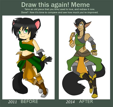 Redraw Meme Cat Girl By Summabadger On Deviantart