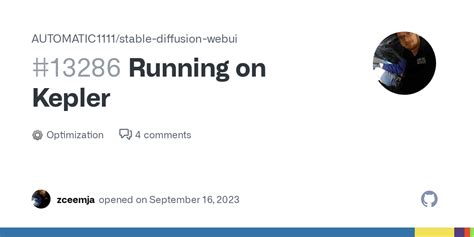 Running On Kepler Automatic Stable Diffusion Webui Discussion