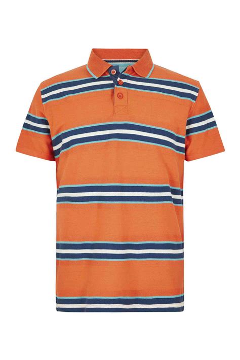 Dent Organic Cotton Stripe Polo Shirt Mango Weird Fish