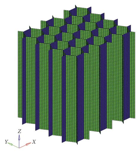 The Finite Element Model Of Honeycomb Aluminum A Overall Model Download Scientific Diagram
