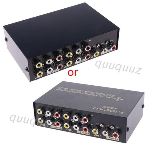 4 Port Av Video Rca 4 Input 1 Output Switcher Switch Selector Splitter Box Shopee Việt Nam