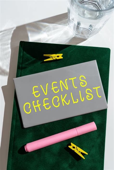Handwriting Text Events Checklist Business Approach Invaluable Tool For Successfully Managing