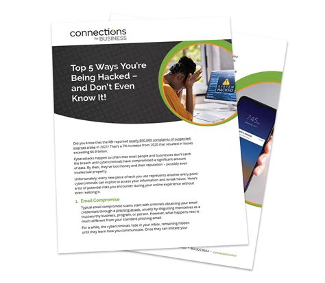 Tip Sheet Top 5 Ways Youre Being Hacked Connections For Business