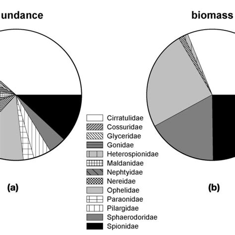 A Relative Abundance Ind M 2 And B Biomass Mg Dw M 2 Of