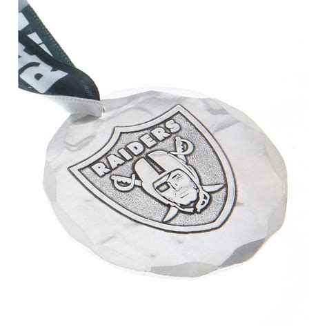 Oakland Raiders Small Round Christmas Ornament Wendell August
