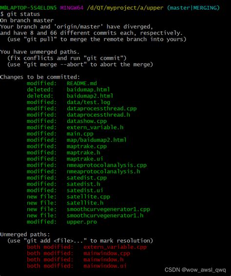 Git Pull 后手动处理冲突的方式，一个具体例子mastermerging Csdn博客