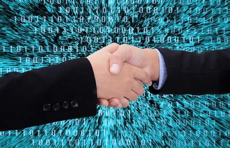 Premium Photo Digital Composite Image Of Cropped Hands Against Binary Codes