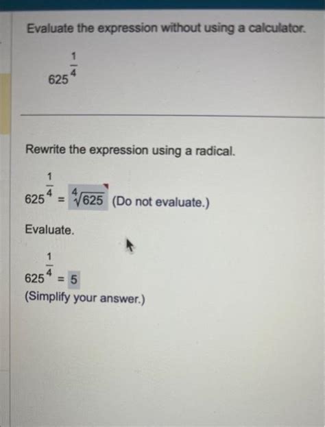 Solved Evaluate The Expression Without Using A Calculator