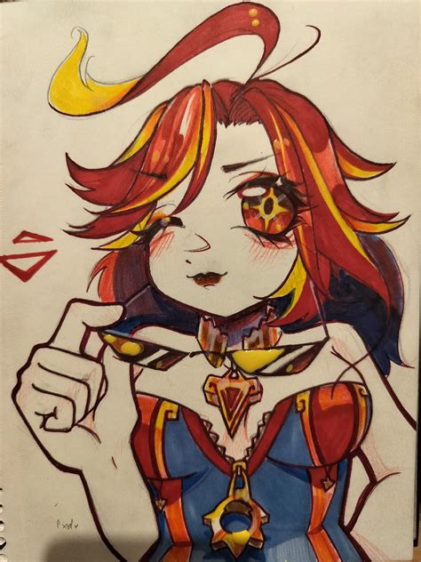 Kinda Chibi Ish Mavuika Genshin Impact HoYoLAB