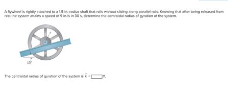 Solved A Flywheel Is Rigidly Attached To A 1 5 In Radius Chegg