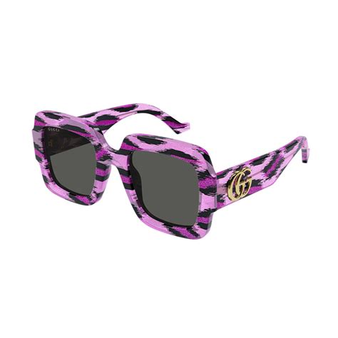 Gucci Womens Designer Square Black Sunglasses Gg1547s003 Grey Lenses