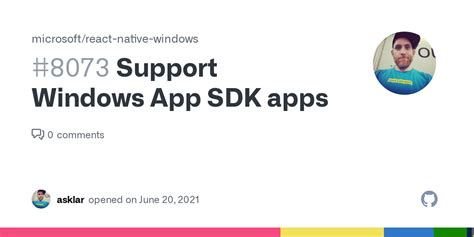 Support Windows App Sdk Apps · Issue 8073 · Microsoftreact Native