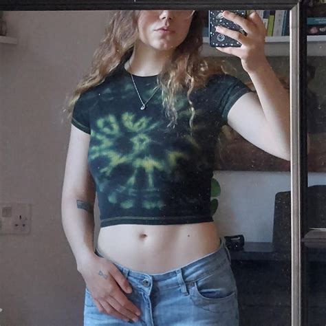 Tie Dye Crop Top Dyed At Home Originally From Handm Depop