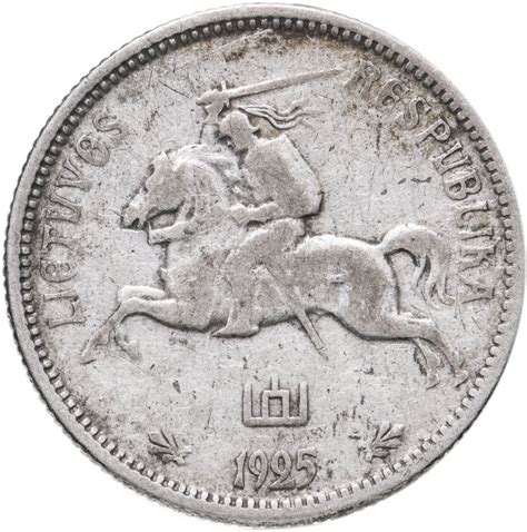 Монета Литва 2 лита (litu) 1925 стоимостью 1150 руб.