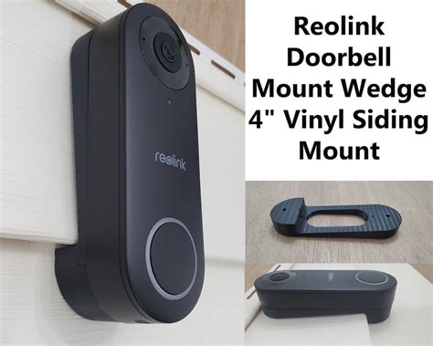 Reolink Doorbell Camera 2k Angle Adjustment Mount Wedge 4 Vinyl Siding Mount 3d Printed