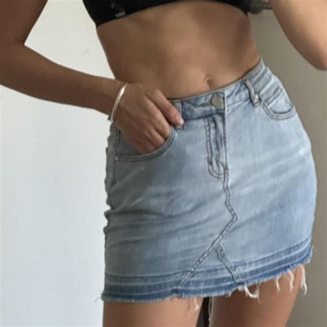 Seed Heritage Denim Mini Skirt Miniskirt Depop