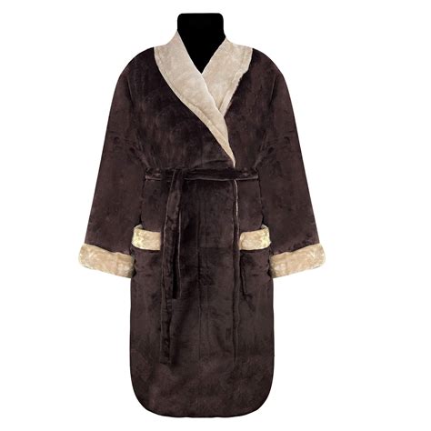 Халат махровий чоловічий однотонний 52 54 коричневий Жемчужина Стилей Aрт 1178 1088011