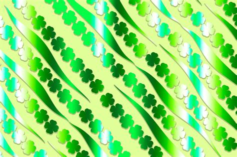 세인트 패트릭 일 파티 축하 행운의 클로버 Shamrock 스트리머 빛나는 녹색 골드 배경 0명에 대한 스톡 벡터 아트 및 기타