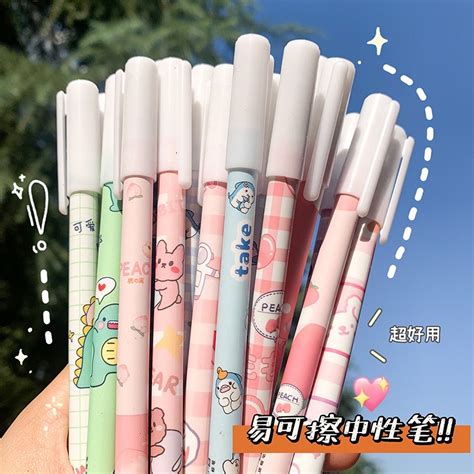 ปากกาเจลลบได้หมึกน้ำเงิน 0 5 มม คละลาย Shopee Thailand