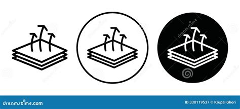 3 Breathable Layers Outline Icon Collection Or Set 3 Breathable Layers Thin Vector Line Art