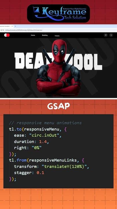 Build Animated Deadpool Website Html Css And Gsap Tutorial Gsap Youtube