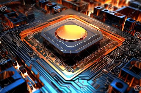 Generative Ai On Theme Of Beautiful Surface Microchip For Design Natural Abstract Background