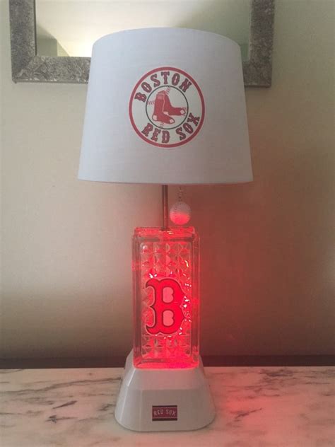 Boston Red Sox Lamp With Red Lights Inside By Thatlampguygraz