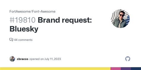 Brand Request Bluesky · Issue 19810 · Fortawesomefont Awesome · Github