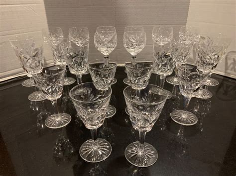 Lot 47 Waterford Crystal Lismore Balloon Wine Glasses Waterford