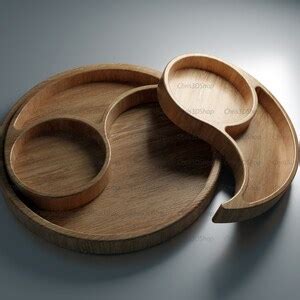 Yin Yang Puzzle Tray D Stl File And Vector Files Dxf Etsy