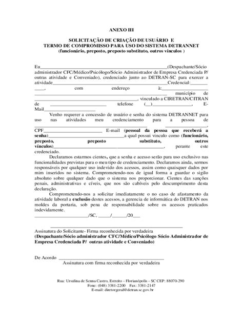 Preenchível Disponível departamento de trnsito do paran DETRAN PR Fax