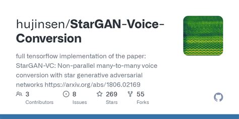 github hujinsen stargan voice conversion full tensorflow