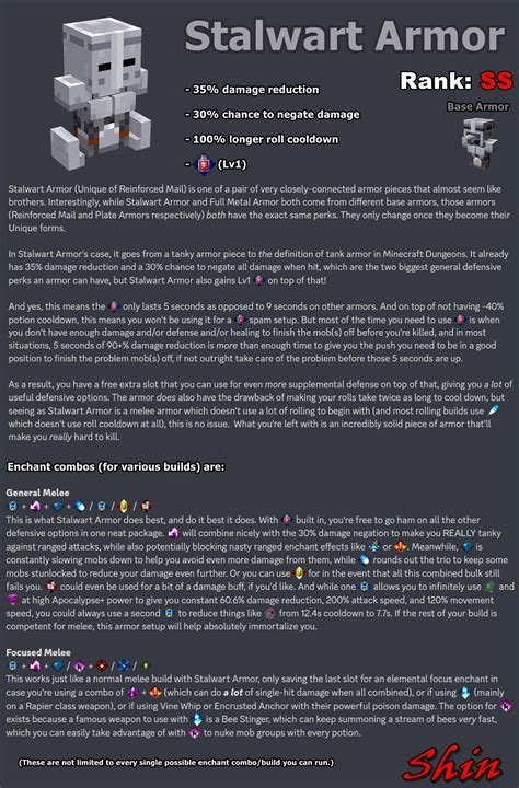 Armor Guide 1 Ss And S Tier Rminecraftdungeons