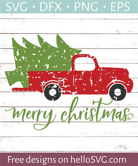 Wall Décor Wall Hangings Christmas Svg Merry Christmas Png Red Truck