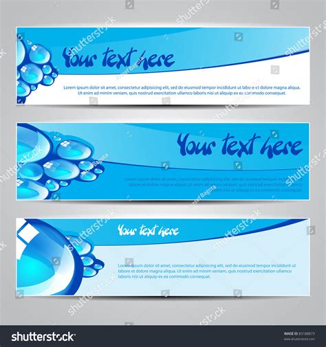Header Design Set Stock Vector Illustration Shutterstock