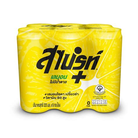 สไปร์ท กลิ่นเลมอนพลัส 325ml ยกไซส์ 6กระป๋อง Sprite Lemon Plus Shopee
