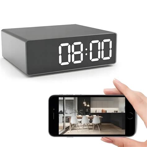 Міні-годинник Шпигунська камера-будильник WIFI 1080P IR Night Mode App ...