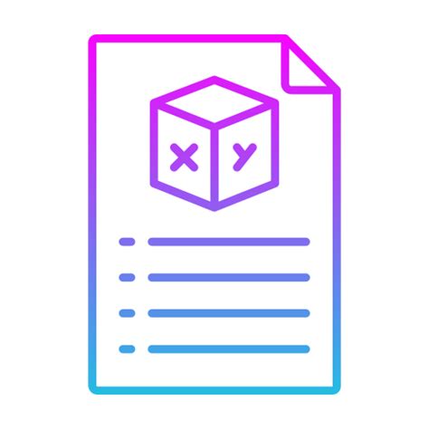 Document Generic Gradient Outline Icon
